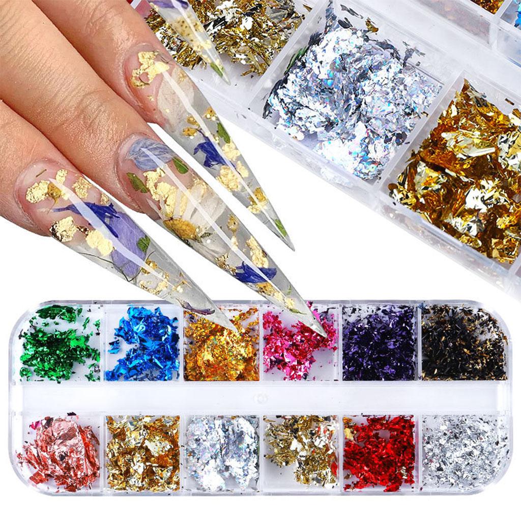 Buy Foil Paper DIY Shiny Golden Leaf Flake Luxury Art Decoration ...