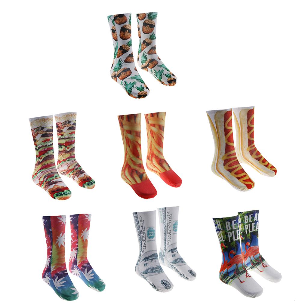 Buy Men Women Funny Athletic Basketball Sport 3D Print Crew Tube Socks ...