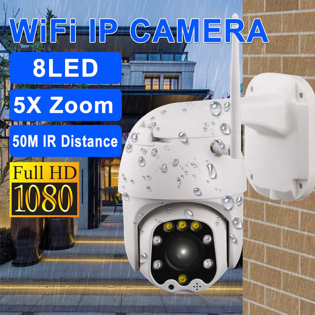 Buy Truly 5X Zoom 8 LED HD 1080P WiFi IP Camera PTZ Pan Tilt IR CCTV ...