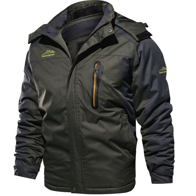 Buy Winter Thicken Jackets Men Snow Warm Fleece Coats Parkas Hooded ...