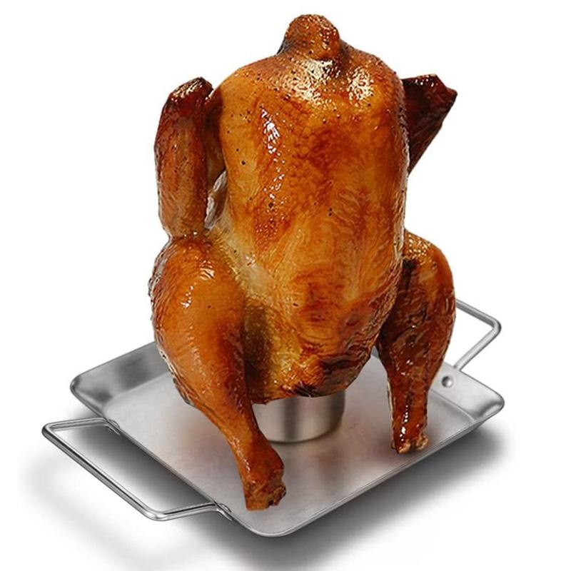 Cheap Beer Can Chicken Roaster Stand Stainless Steel Portable Picnic ...