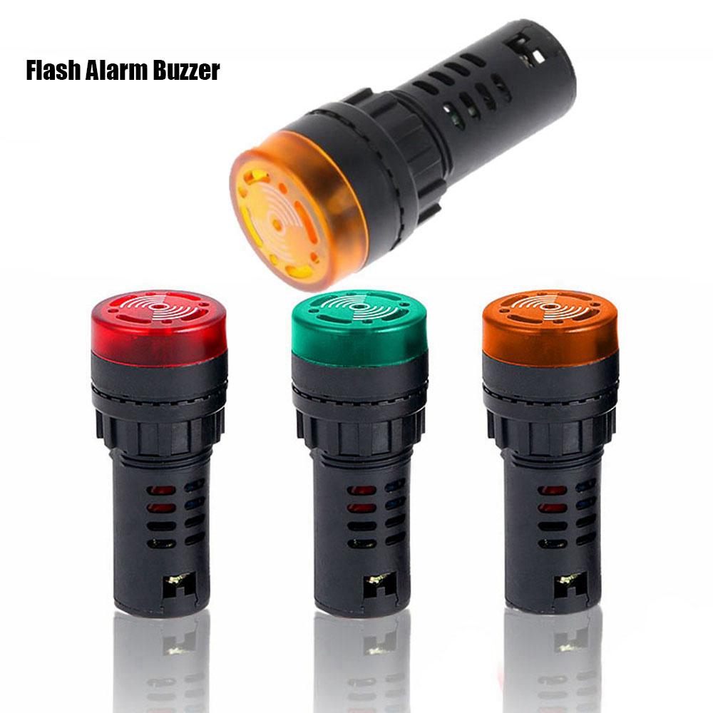 LED AD16-22SM Red Green Yellow Buzzer Lamp Flash Alarm Indicator Signal ...