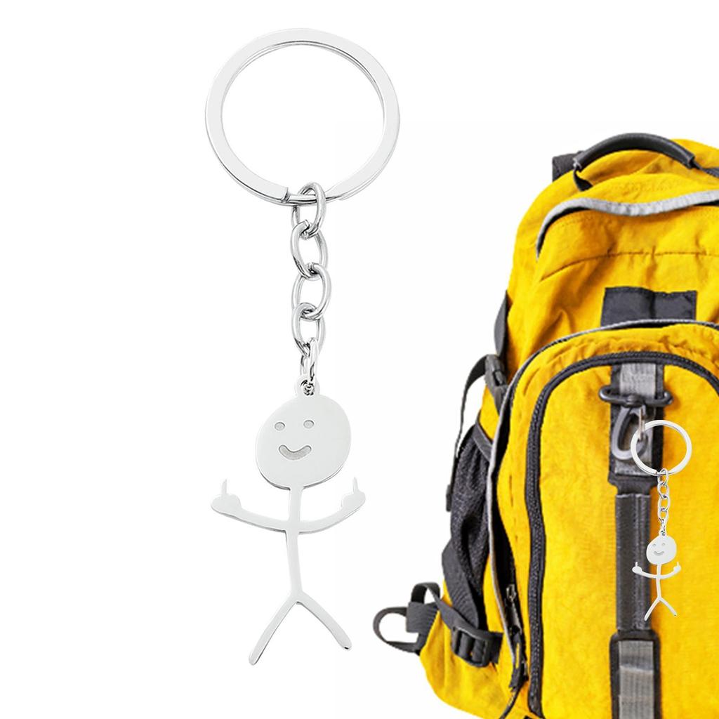 Satın alın Funny Middle Finger Stickman Keychain Cute Trend School Bag ...