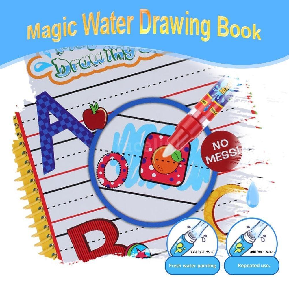 Buy Magic Water Drawing Book Coloring Book Doodle Non-toxic with Magic ...