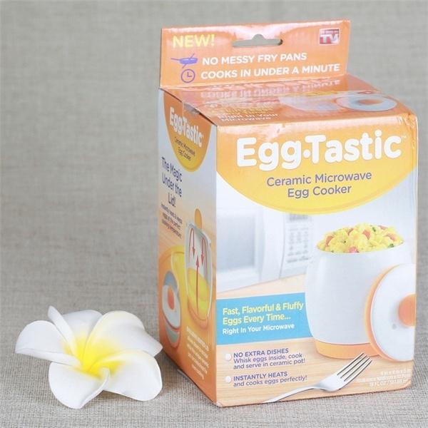 Buy Brand Egg Tastic Microwave Egg Cooker Poacher Ceramic Cup Boiled ...