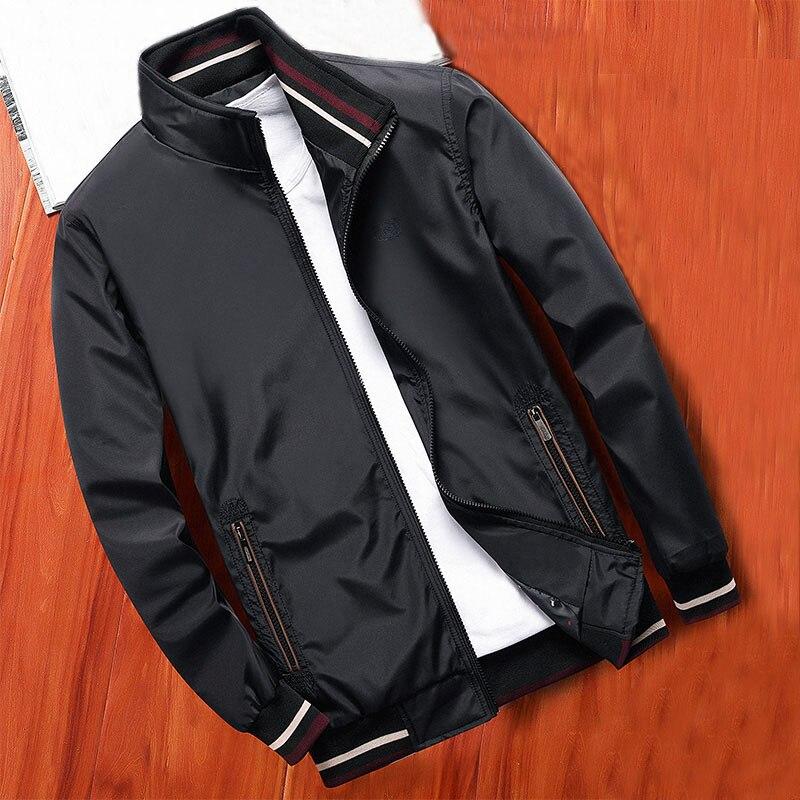 Buy New Spring Men Jacket Coats Casual Solid Color Jackets Stand Collar ...
