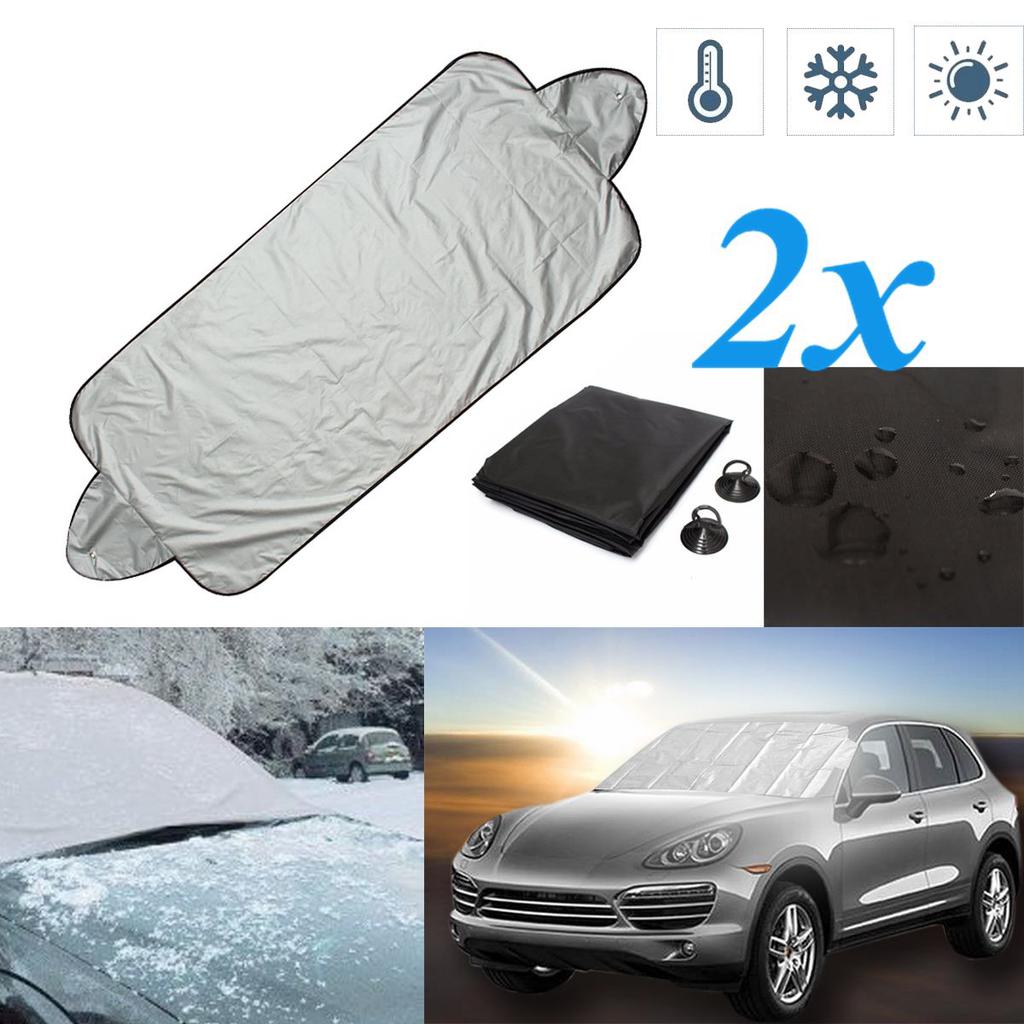Buy 2Pcs Car Windscreen Cover Heat Sun Screen Frost Ice Snow Shield ...