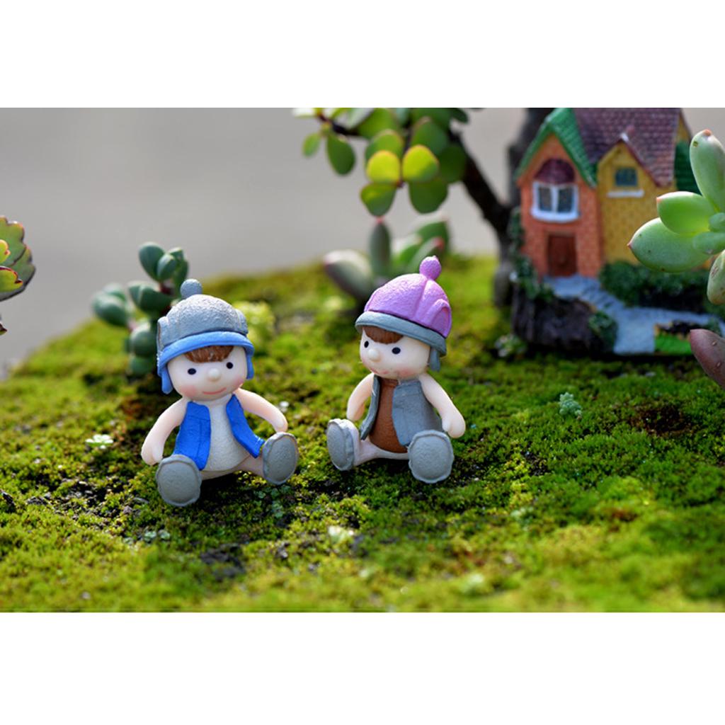 Buy 4 Pieces Micro Landscape Decorations Mini Resin Animal Garden DIY ...