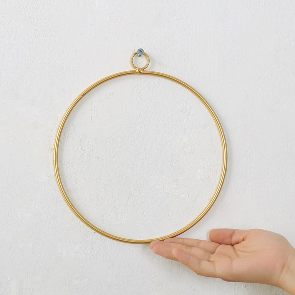 1pc Nordic Style Wall Hangings Wreath Iron Hemp Rope Wall Pendant Decor ...