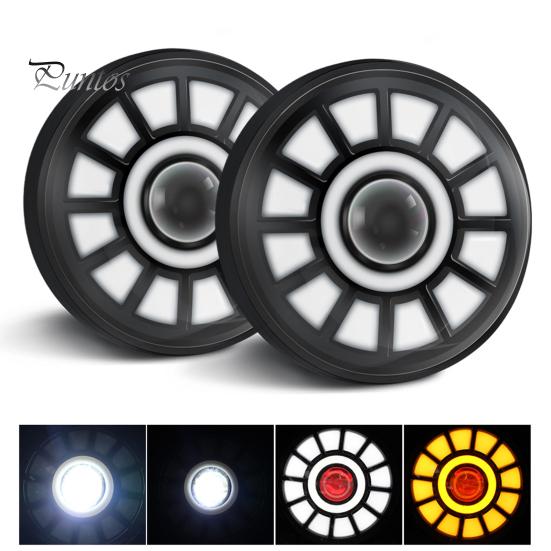 Buy For Car LED Headlight Long Lifespan High Brightness Angel Eye ...