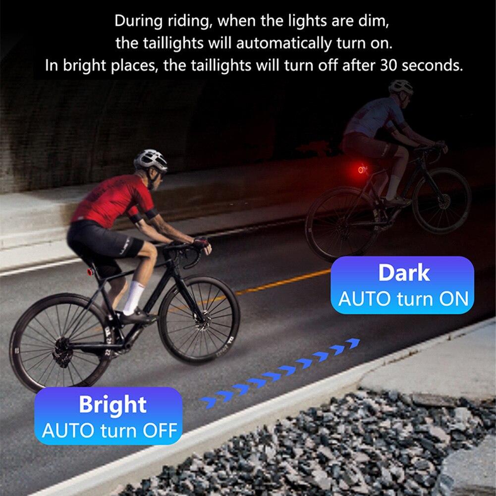 Satın alın 60LM Bicycle Smart Auto Brake Sensing Taillight COB Bike ...