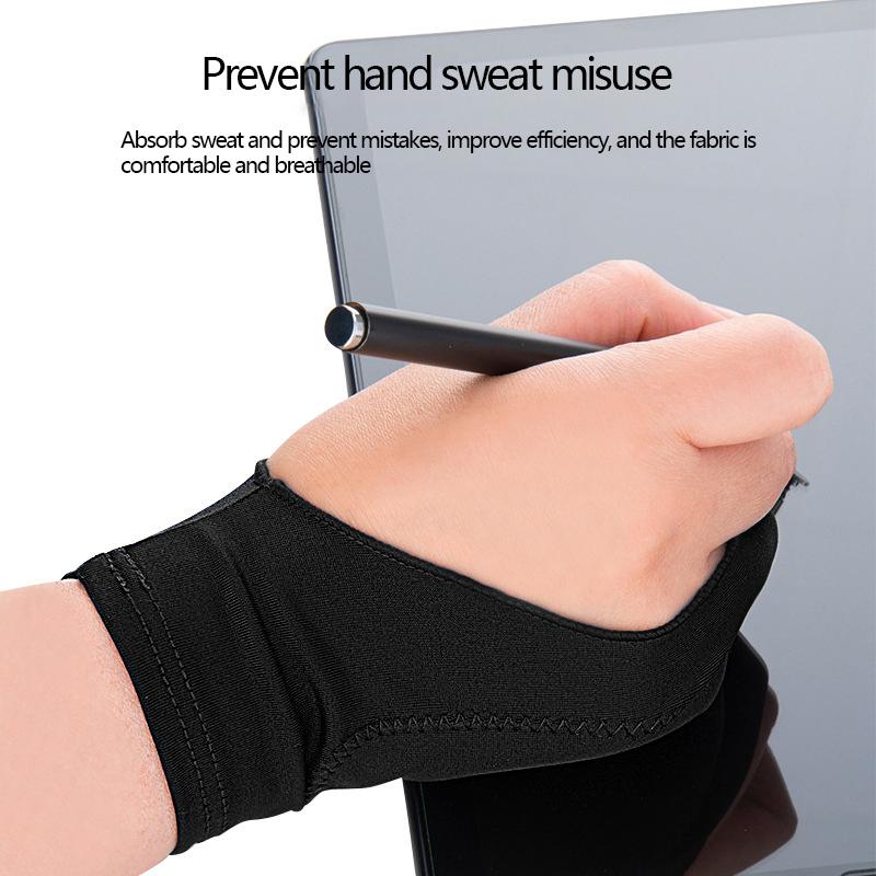 Cheap 1Pc 2 Fingers Anti-Fouling Gloves Anti Touch Hand Drawing Writing ...