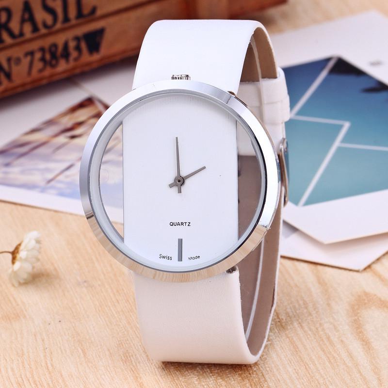 Buy New Luxury Transparent Dial Watch Brand Womens PU Leather Quartz ...