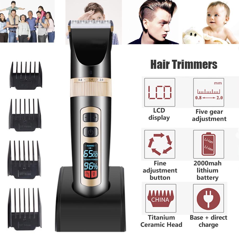 Buy Cord/Cordless Hair Clippers Electric Hair Trimmers Haircut Tool ...