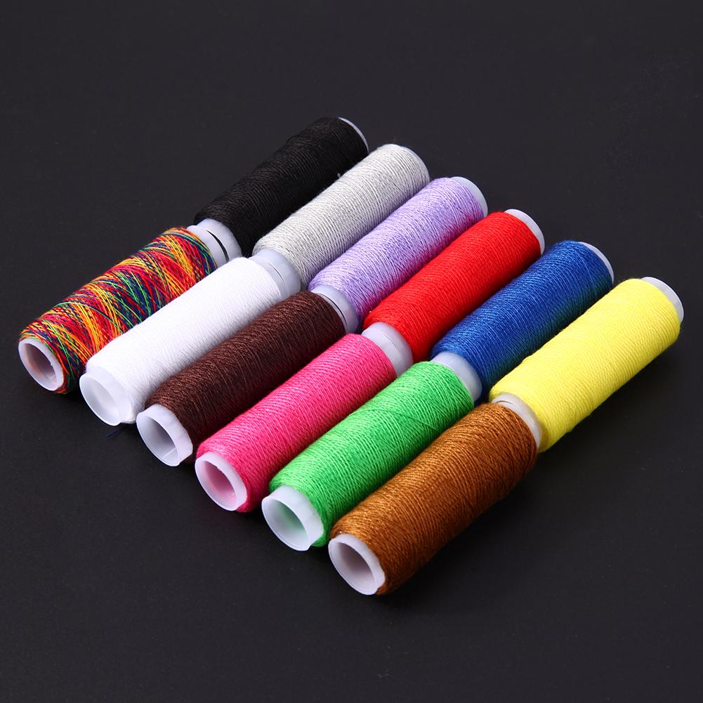 Buy 12pcs Spools Mixed Colors Polyester All Purpose Sewing Threads ...
