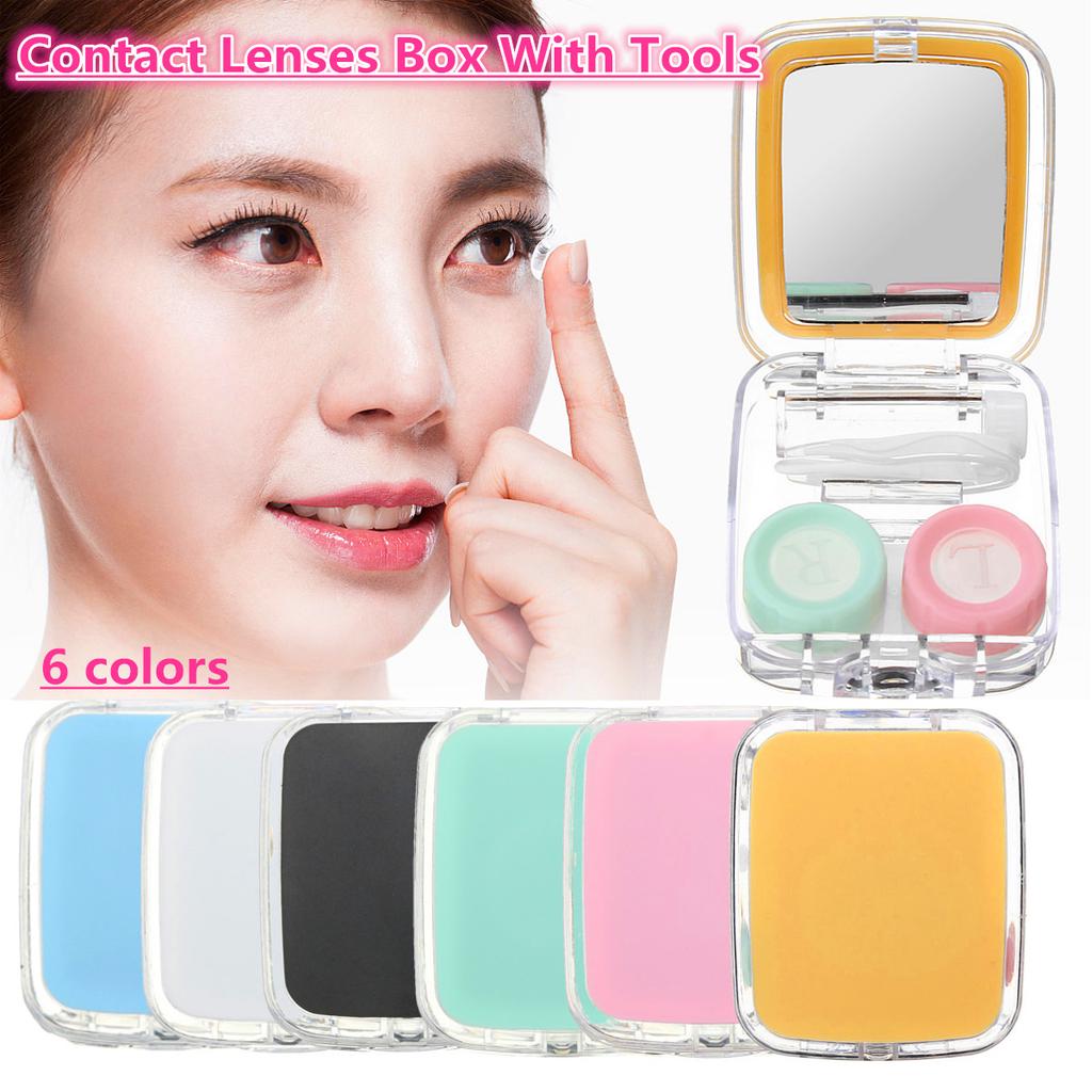 Mini Contact Lens Case Travel Kit Easy Carry Storage Holder Container ...