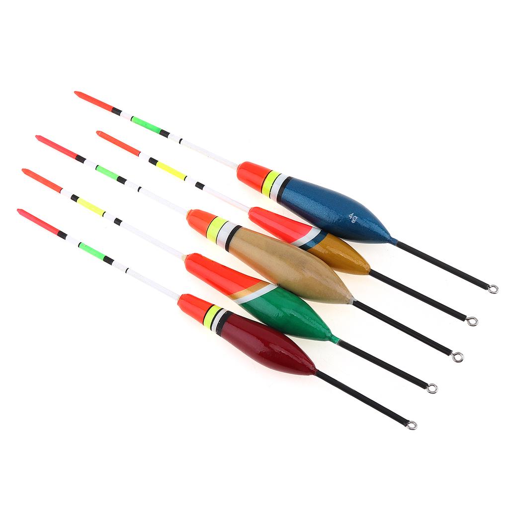 5pcs/lot Durable Mixed Size Colorful Fishing Float 18.2cm - 20.6cm 1g ...