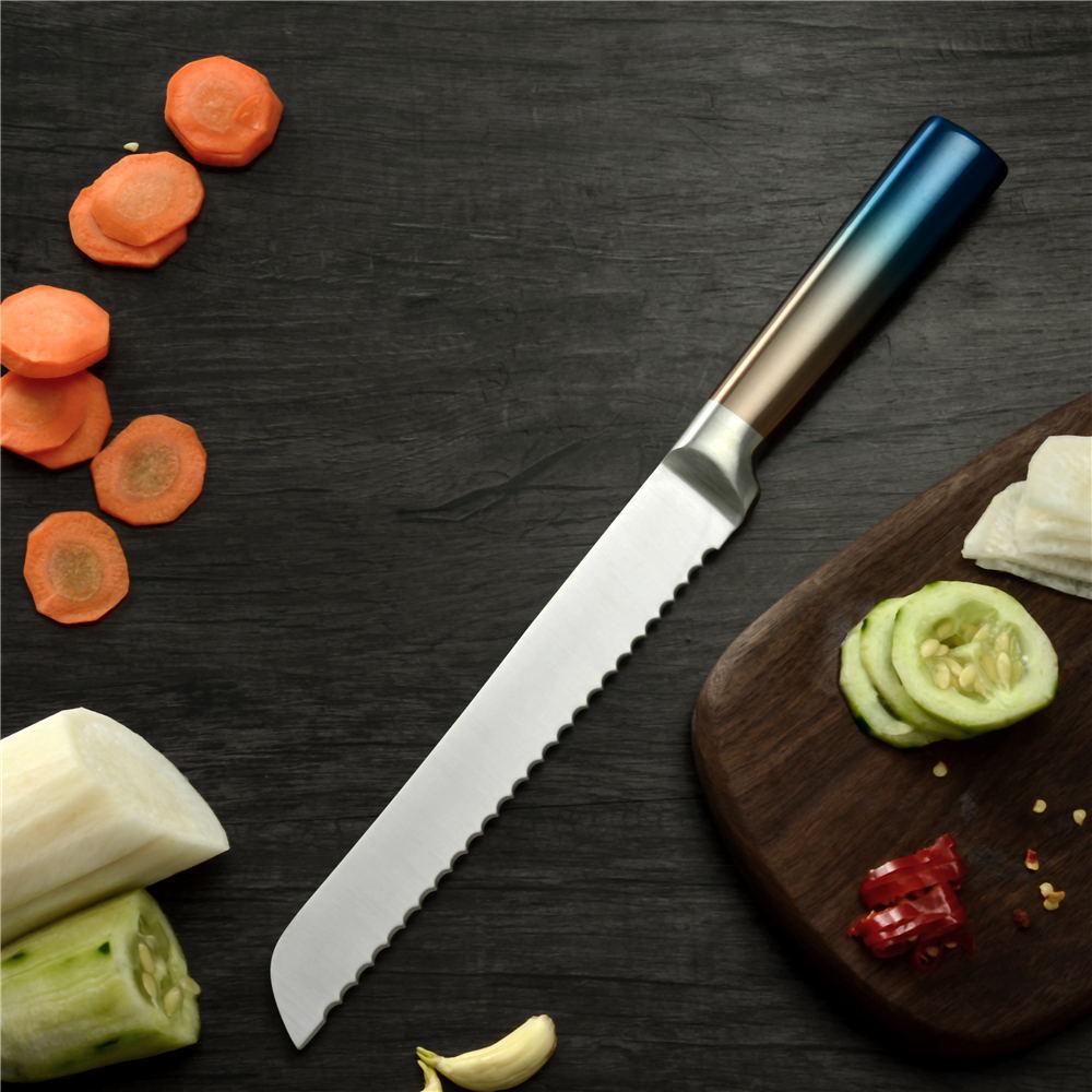 Buy 6pcs Stainless Steel Kitchen Knives Set Gradient Handle Sharp Blade ...