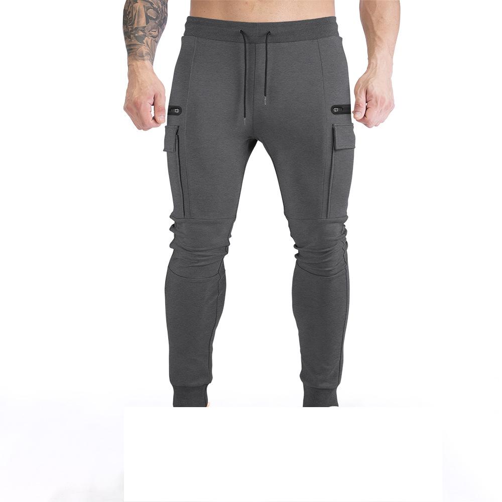 Buy Men's Muscle Fitness Sports Pants Casual Running Training Pants at ...