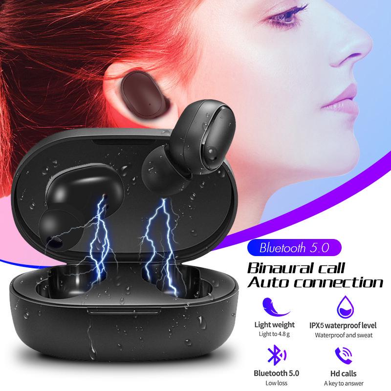 Bluetooth Headset TWS Wireless Bluetooth 5.0 Eraphones Noise Canceling ...