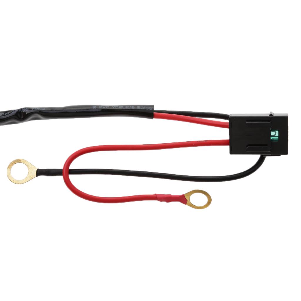 2-Way LED Work Light Daytime Running DRL Lamp Wiring Harness On/Off ...