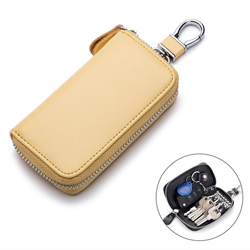 Buy Mini Card Bag Keychain Men Women Key Holder Organizer Pouch Cow ...