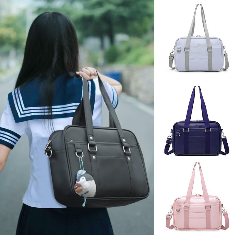 Buy Women Student Style Handbag School Uniform Bag PU Leather Crossbody ...