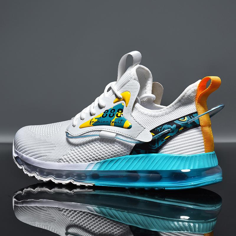Fashion large size flying woven air cushion sports casual shoes men's ...
