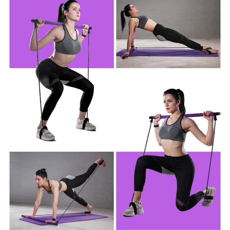 Buy Fitness Sport Pilates Bar Kit Gym Workout Stick Pilates Exercise ...