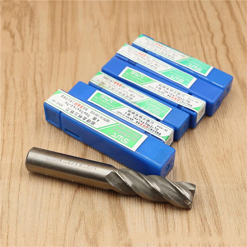 Buy 10 PCS/Set 2-10 MM HSS 4 Flute Super Tough Straight Shank Milling ...