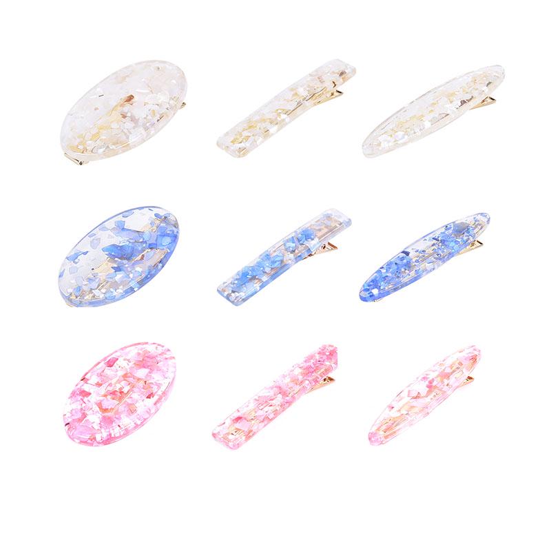 Buy 3Pcs Acrylic Hair Slide Clips Resin Hairpins Tortoise Snap ...