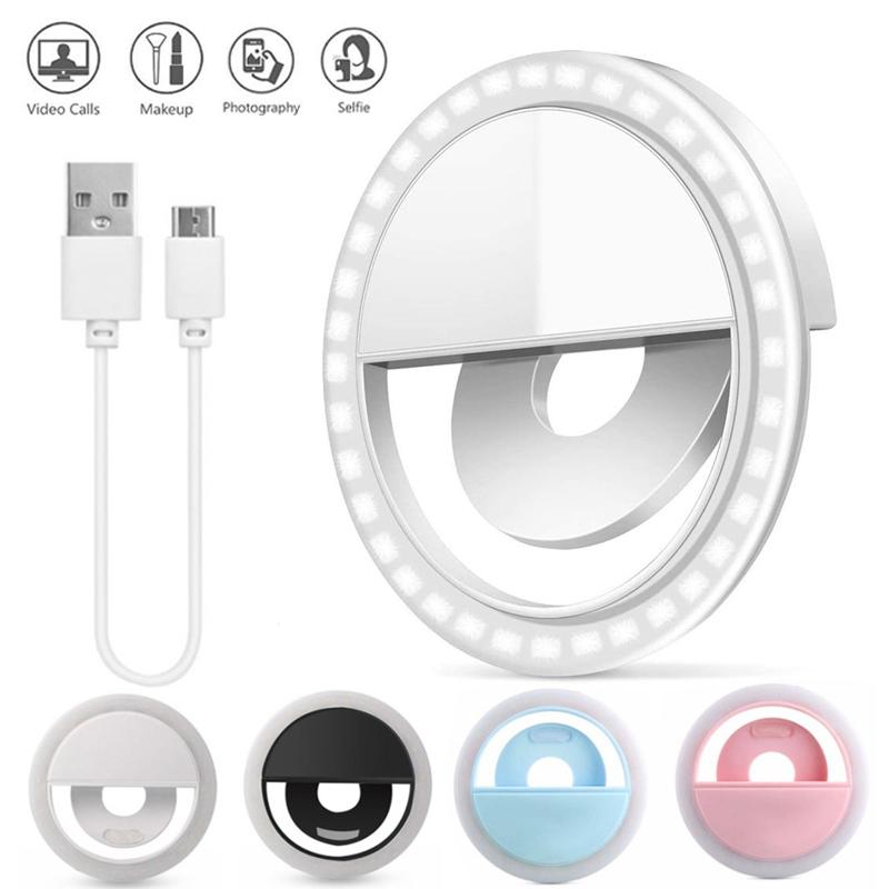 Buy USB Charge Led Selfie Ring Light Mobile Phone Lens LED Selfie Lamp ...