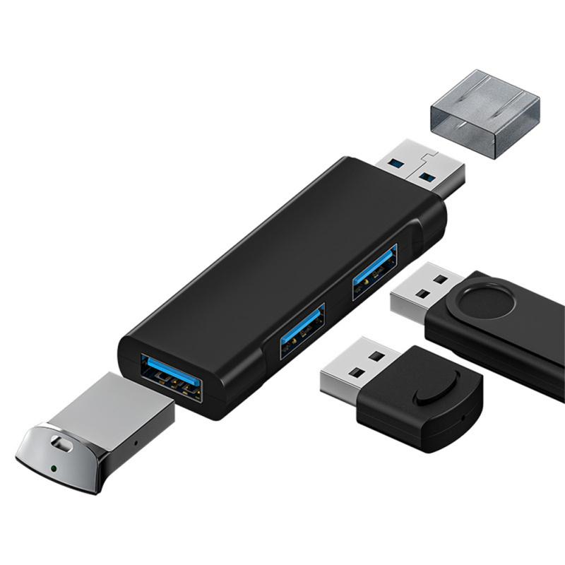 💰Kaufe Mini Aluminum 3-port Usb 3.0 Hub Extensions Usb Adapter Station ...