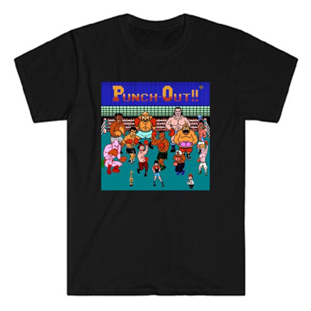 Buy Mike Tysons Punch Out Retro Games Mens Black T Shirts Men Short ...