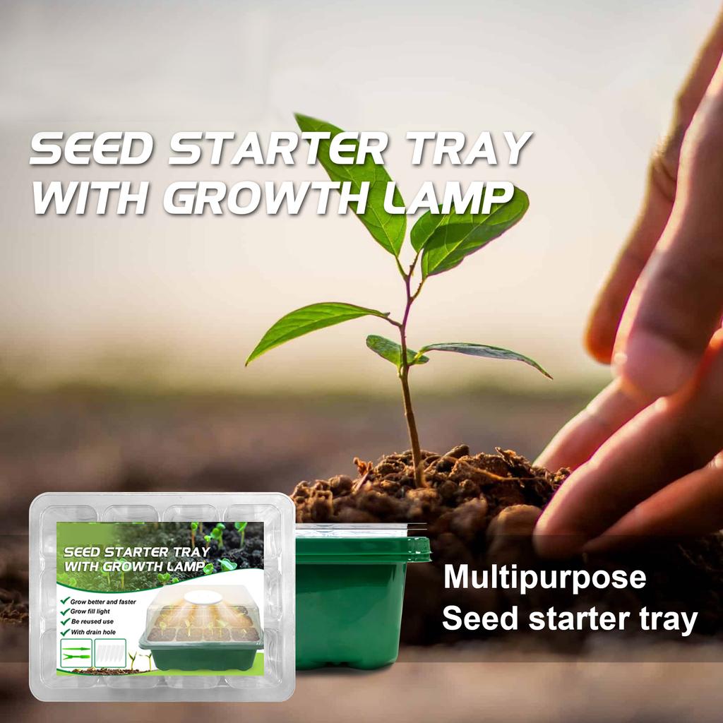 Buy Seed Starter Kit - Seedling Plant Growing Starter Tray with Light ...