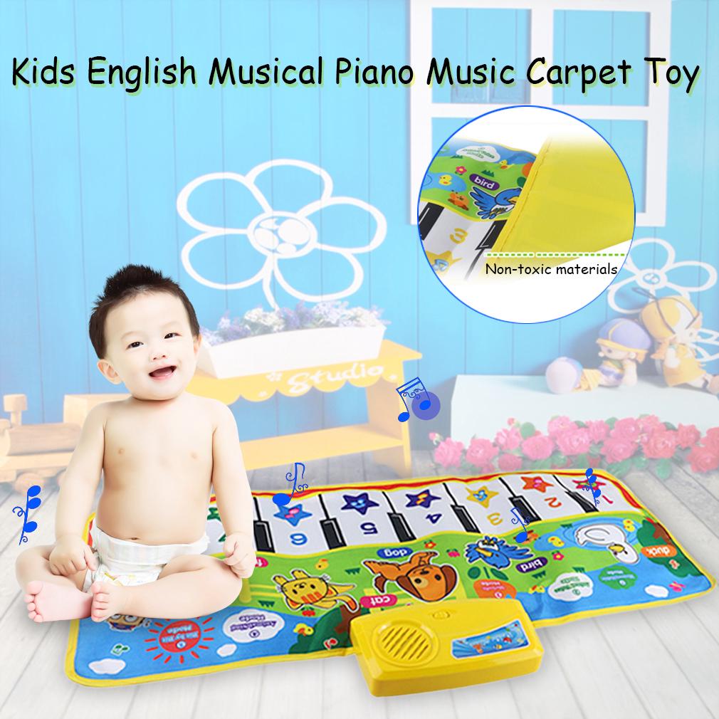 Buy BabyGame Kids English Musical Piano Music Carpet Play Mat ...