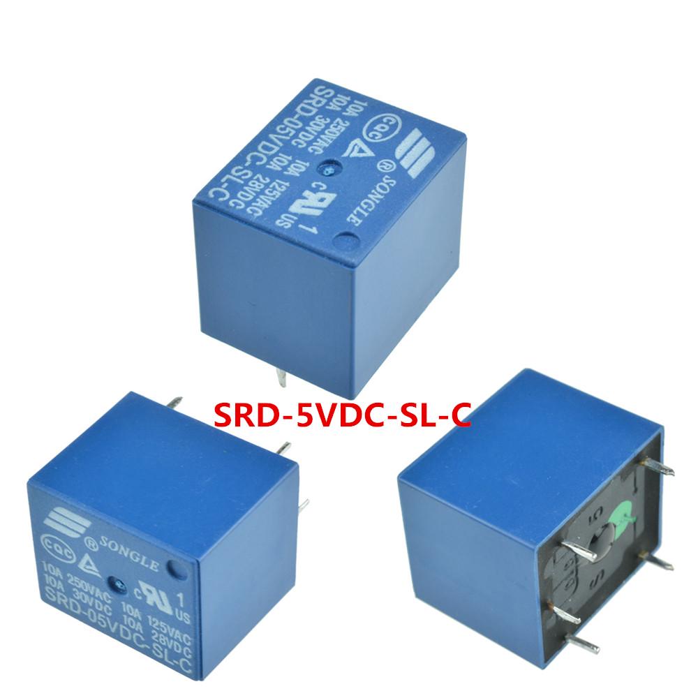 Buy 20PCS SRD-05VDC-SL-C 5V DC 10A 250VAC 5 Pins Relay Module PCB Type ...