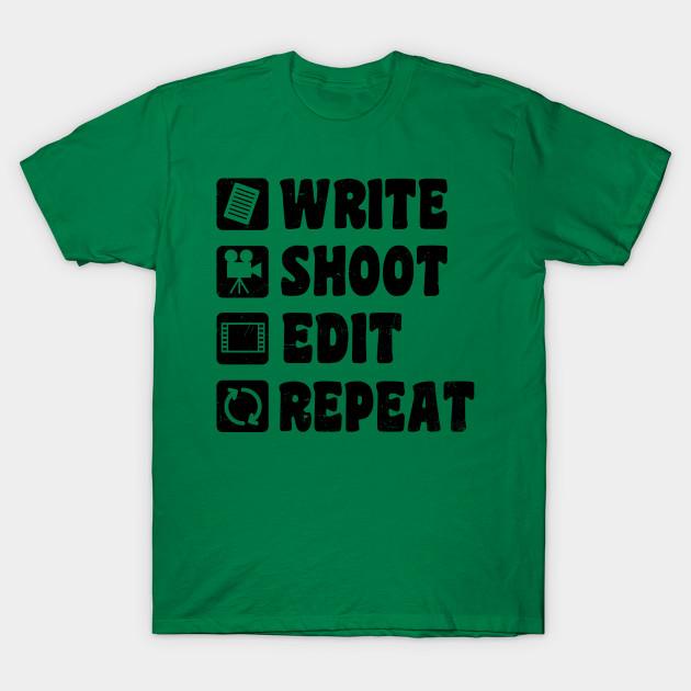 Buy Men Premium Cotton Harajuku T Shirt Filmmaker Shirt Write Shoot ...