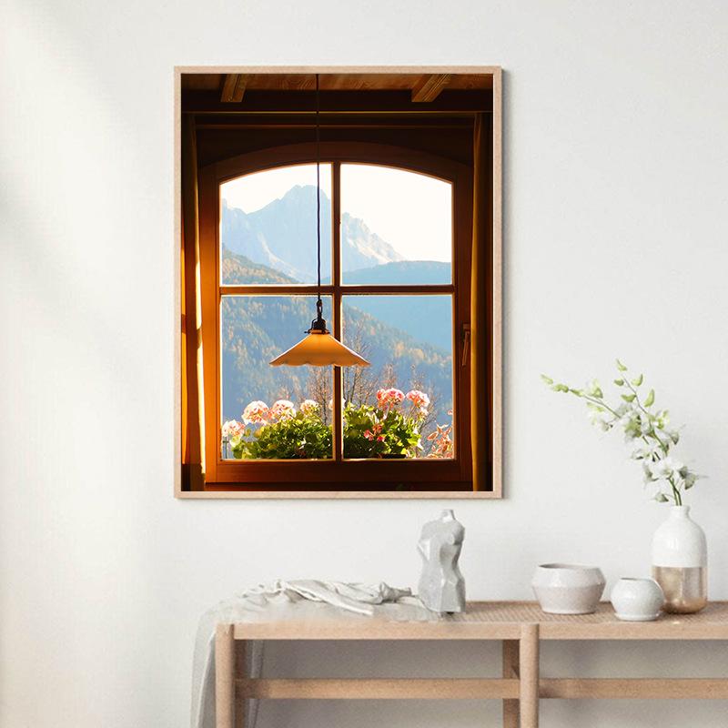 Landscape Outside The Window Modern Art Landscape Painting Canvas ...