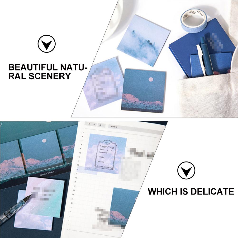 Buy 360pcs Sticky Notes Mountain Lake Pattern Writing Notes Tearable ...