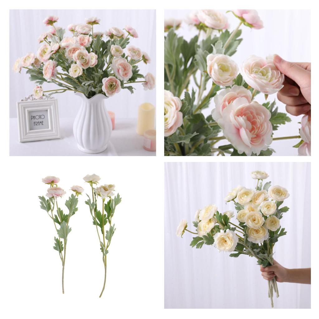 1x Simulation Flowers with Leaves Home Wedding Decor Bridal Bouquet ...