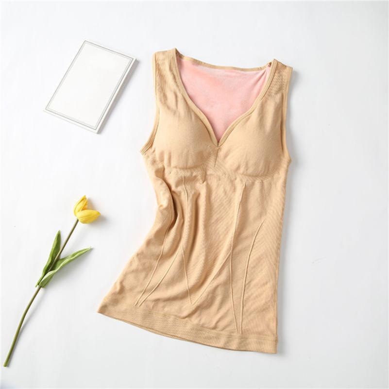 Buy Soft Padded Bra Vest Thermal Underwear Push Up Elastic Warm ...