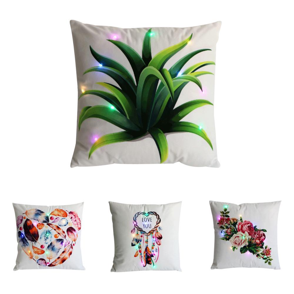 Buy LED Pillowcase Light Up Cushion Cover Throw Pillow Case at ...