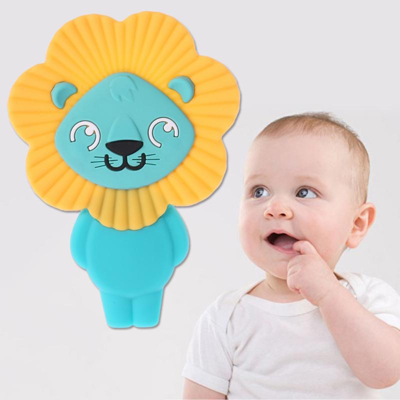 Buy Baby Teether Cute Lion Toys Teething Care Newborn Chew Silicone BPA ...