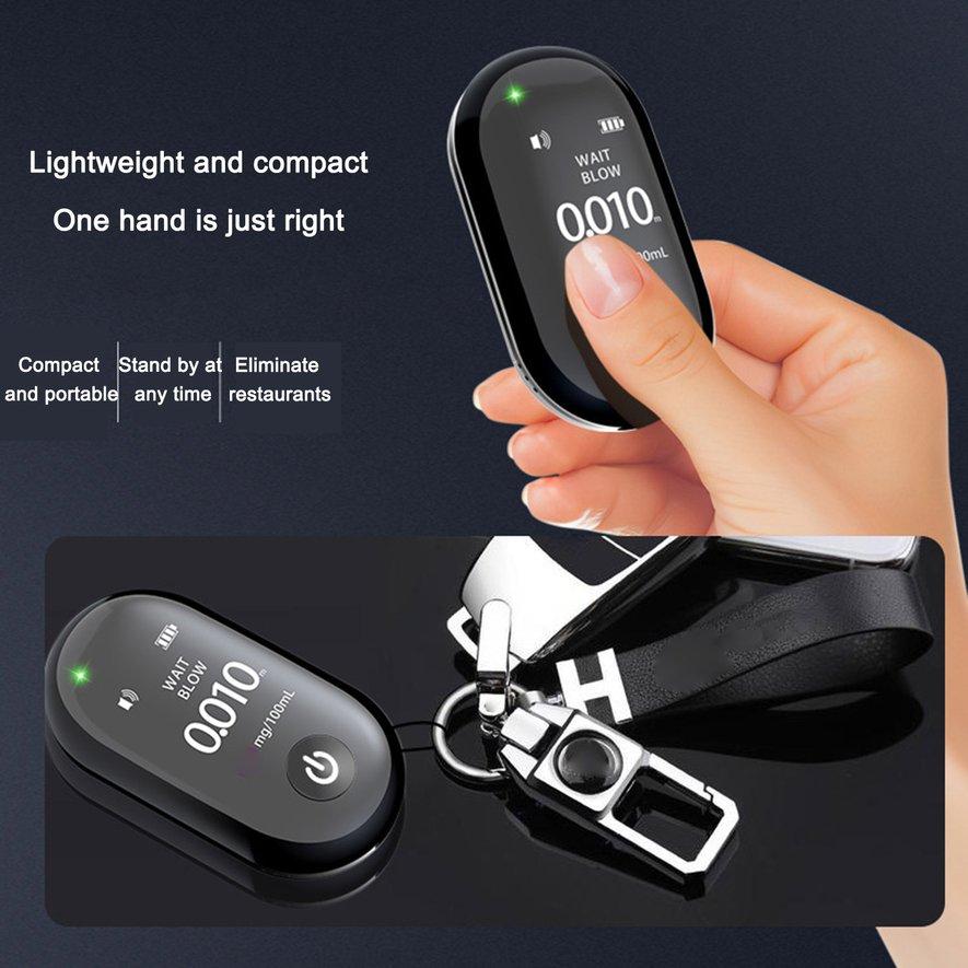 Alcohol Breathalyzers Portable Breath Tester Digital LCD USB Charge ...