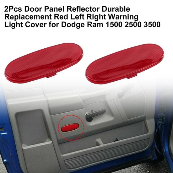 Buy 2Pcs Door Panel Reflector Durable Replacement Red Left Right at ...