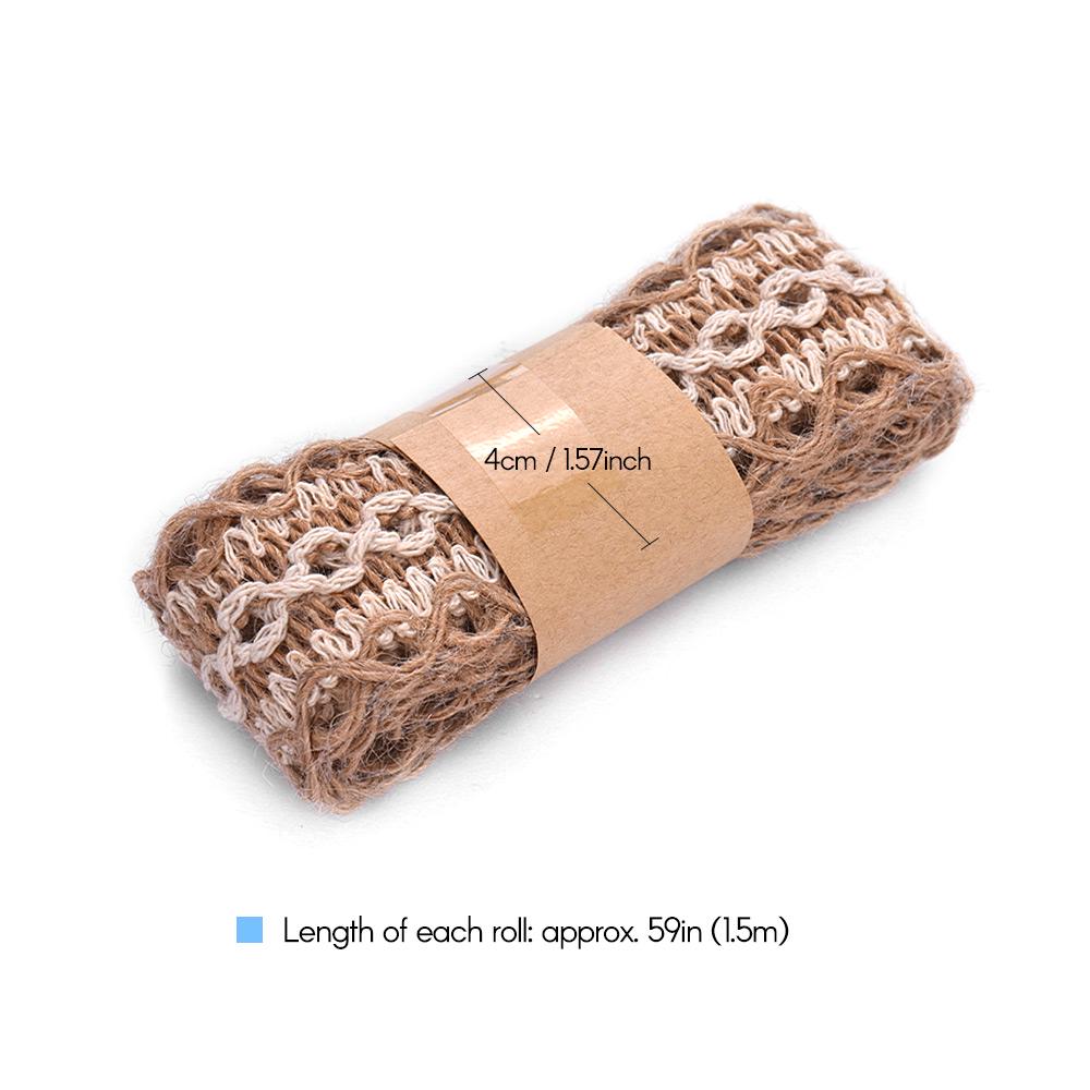 10pcs Jute Burlap Ribbon Roll String Rope Trim Wrapping Wedding Party ...