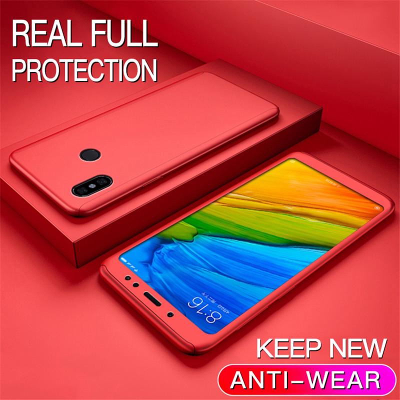 Cheap 360° Full Protection PC Case With Tempered Glass Film For Xiaomi redmi GO 4 4X 5 5A 5Plus ...