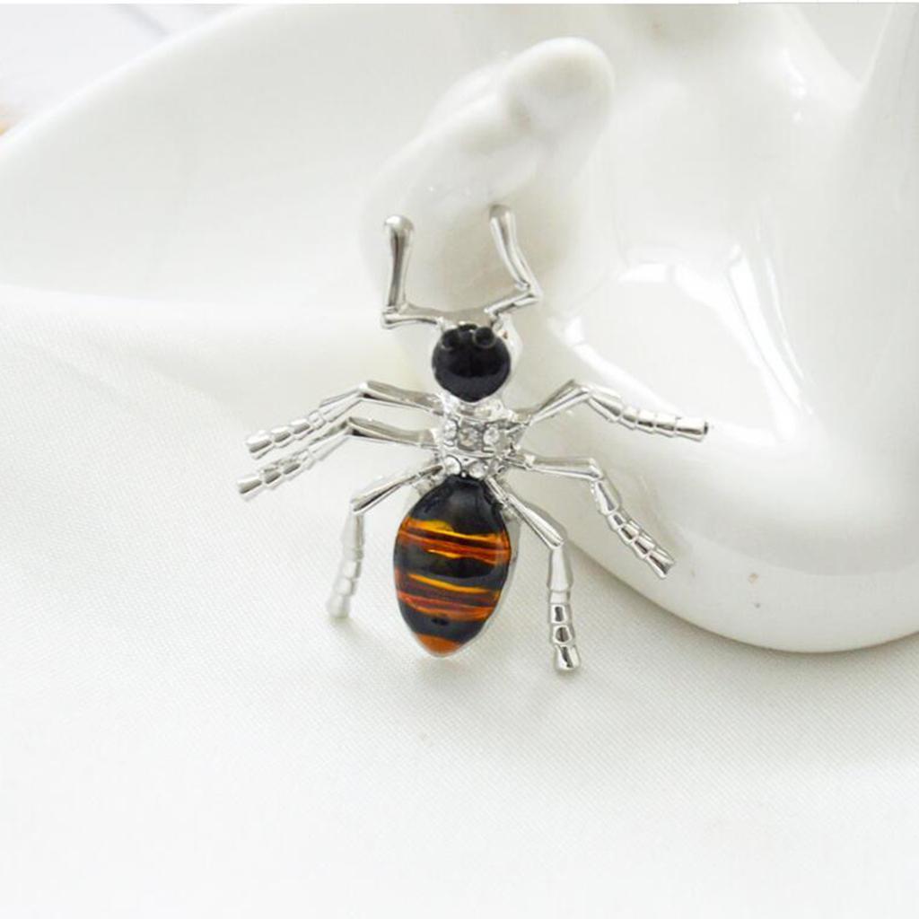 Buy Chic Alloy Enamel Rhinestone Ant Insect Brooch Pin Costume Jewelry ...