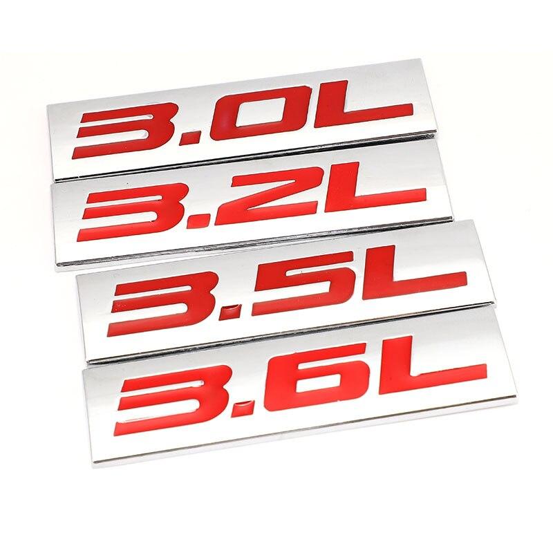 Buy Letter 3.0L 3.2L 3.5L 3.6L 3.7L 3.8L 3D Metal Car Trunk Emblem Rear ...
